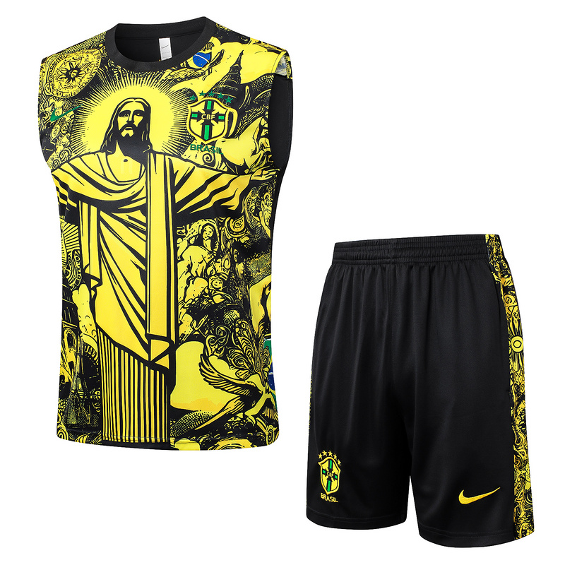 2025 Brazil Vest Training Jersey(A Set)